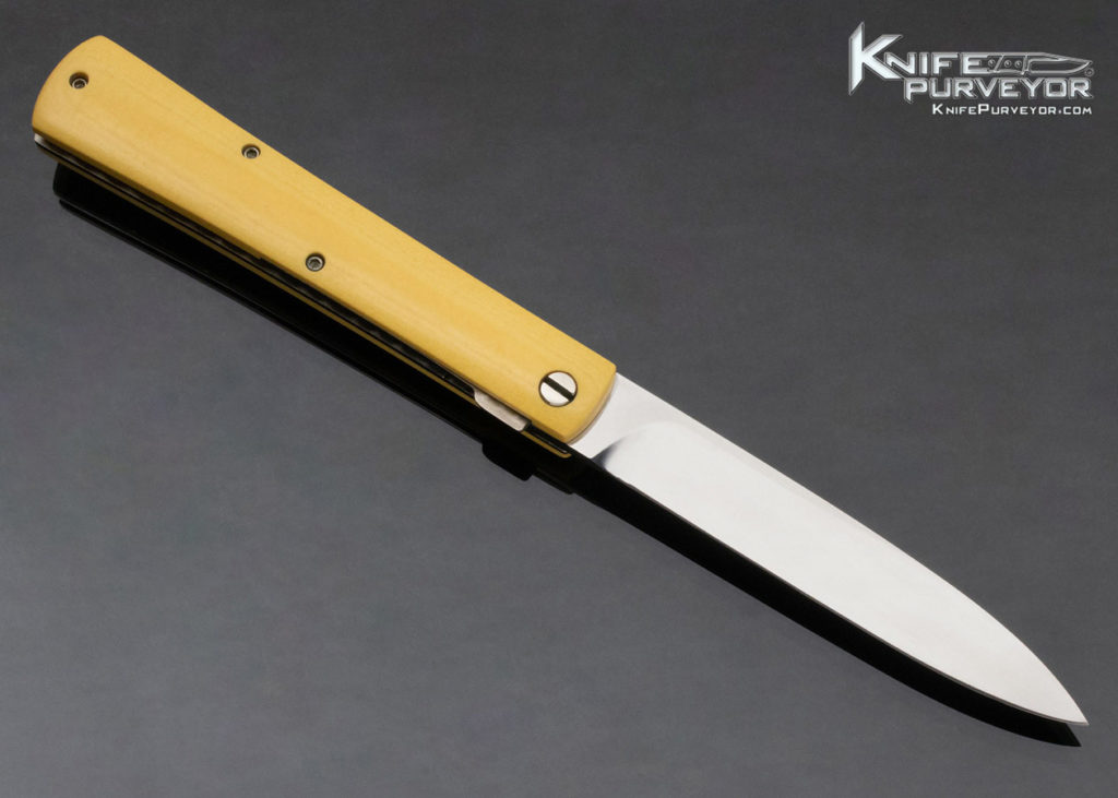 Rainy Vallotton Custom Knife Westinghouse Micarta Double Action Button ...