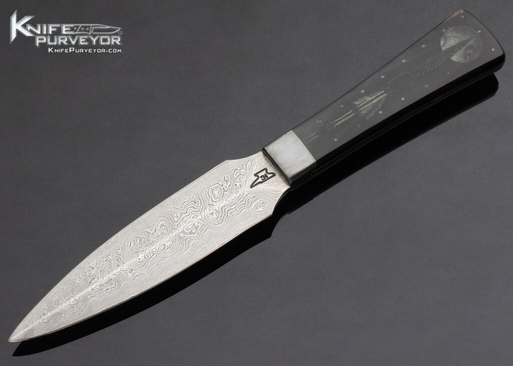 Howard Clark Custom Knife MS Damascus Dagger - Knife Purveyor