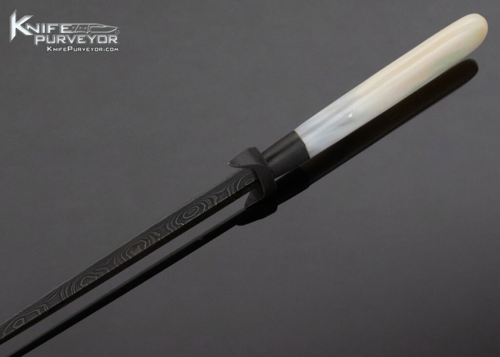 Ron Frazier Custom Knife Damascus and Mother of Pearl Dagger - Knife ...