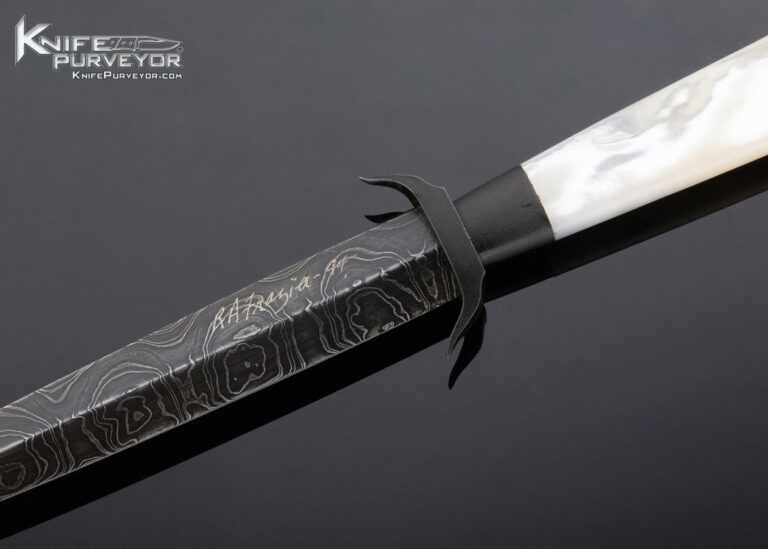 Ron Frazier Custom Knife Damascus and Mother of Pearl Dagger - Knife ...