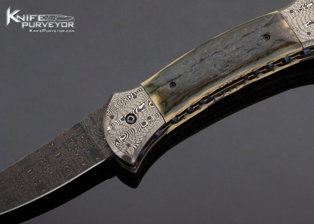 Philip Booth Custom Knife Mammoth and Damascus Double Bladed - Knife ...