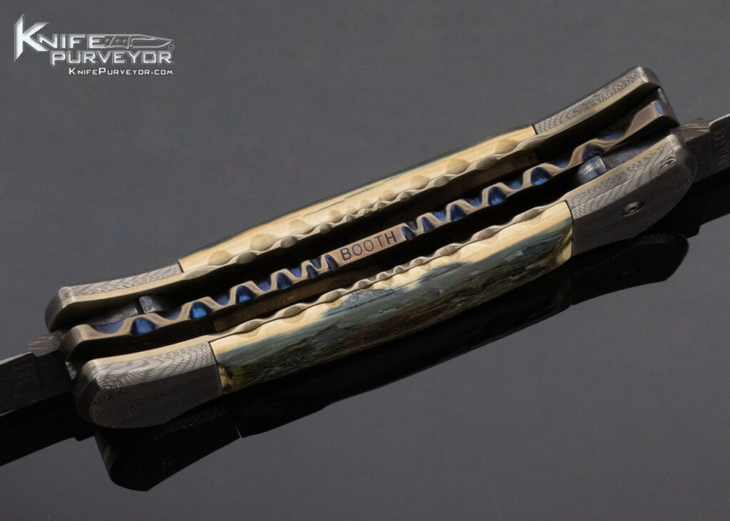 Philip Booth Custom Knife Mammoth and Damascus Double Bladed - Knife ...