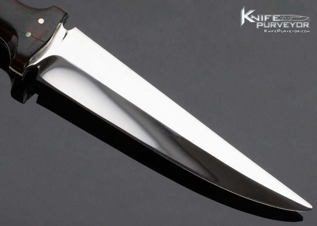 Larry Harley Custom Knife Wood Scale Fixed Blade #225 with Cracks in ...