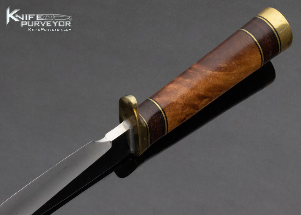 Randall Custom Knife (Bog Oak) Wood and Stacked Leather w/ Brass Guard ...