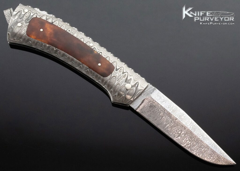Kay Embretsen Custom Knife Sole Authorship Damascus and Amber ...