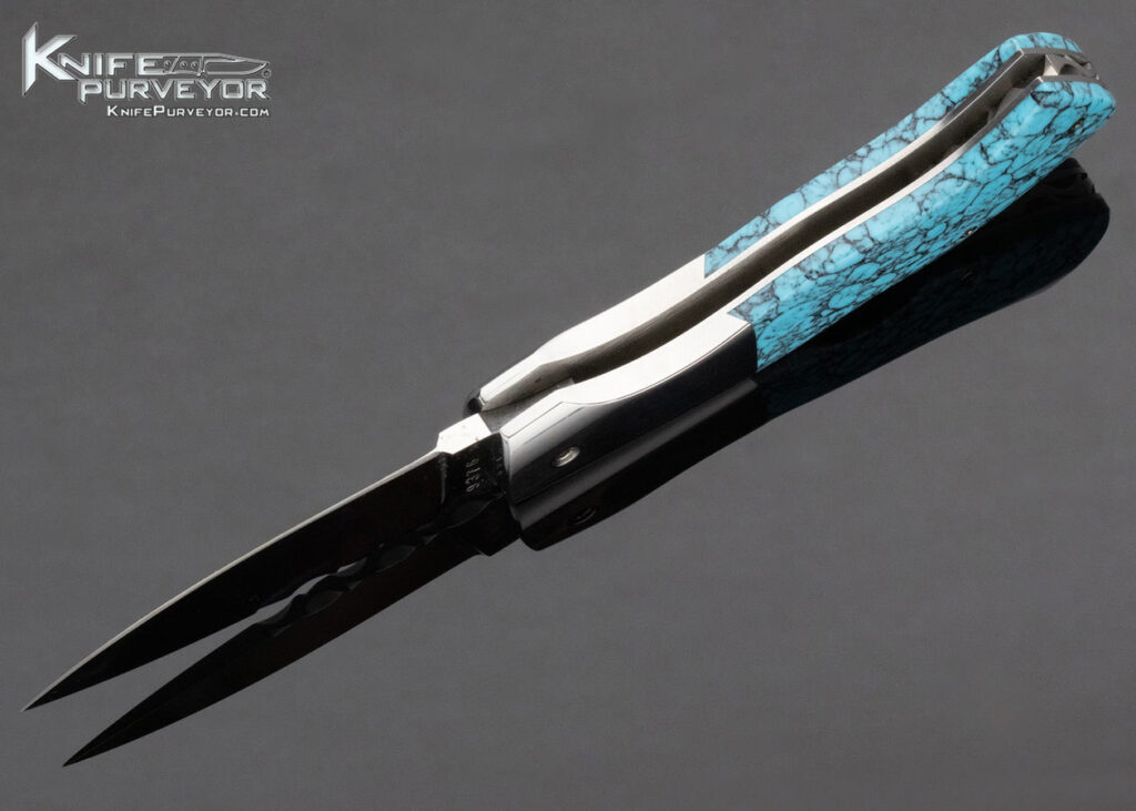 Charlie Dake Custom Knife Turquoise Lockback - Knife Purveyor