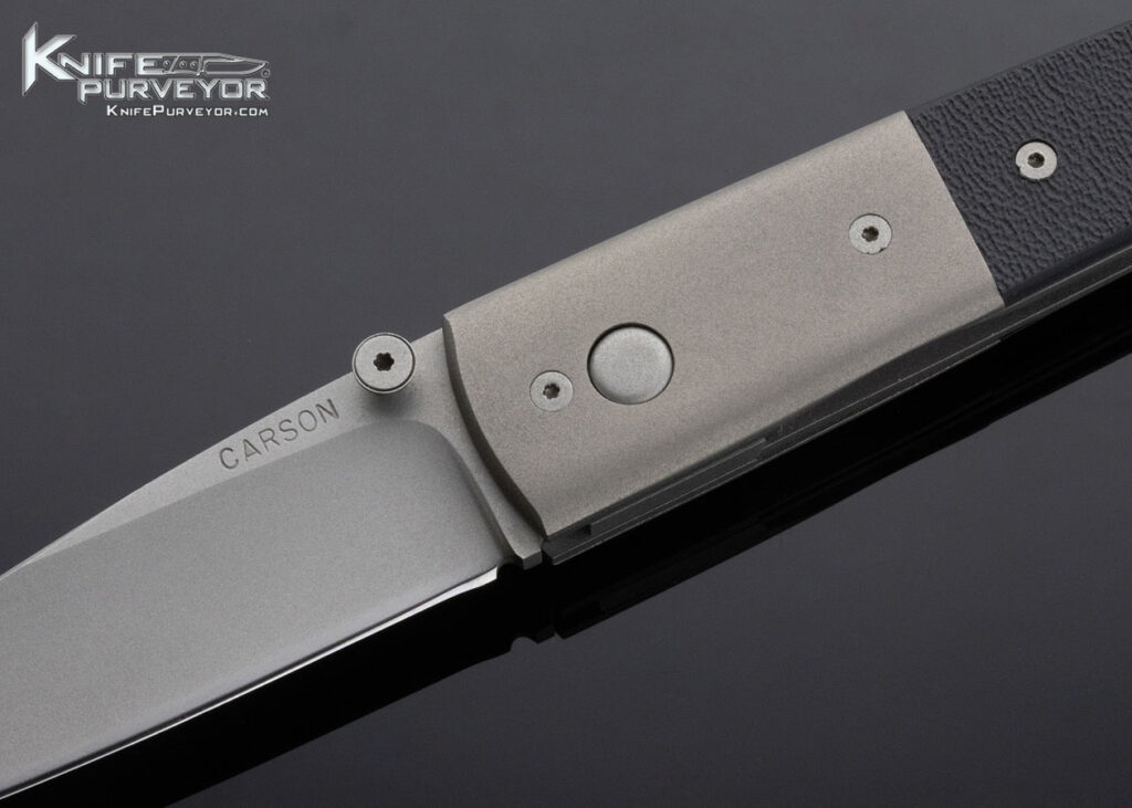 Kit Carson Custom Knife G10 and Titanium Tactical Linerlock - Knife ...