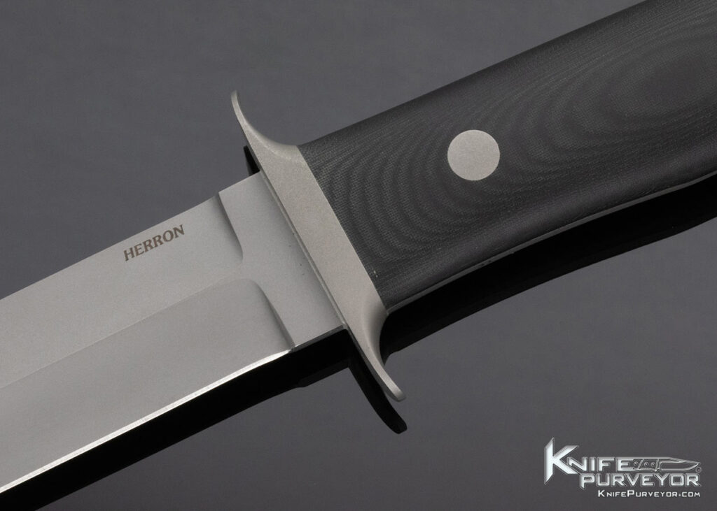 George Herron Custom Knife Black Micarta LDC-F5 Fighter #31 - Knife ...