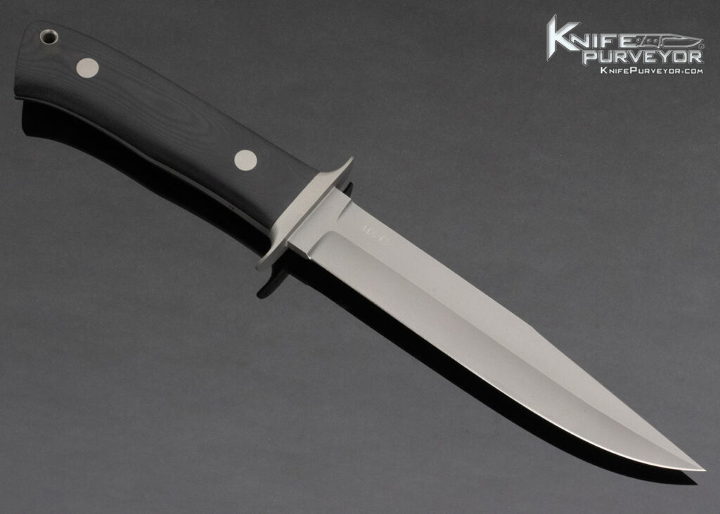 George Herron Custom Knife Black Micarta LDC-F5 Fighter #31 - Knife ...