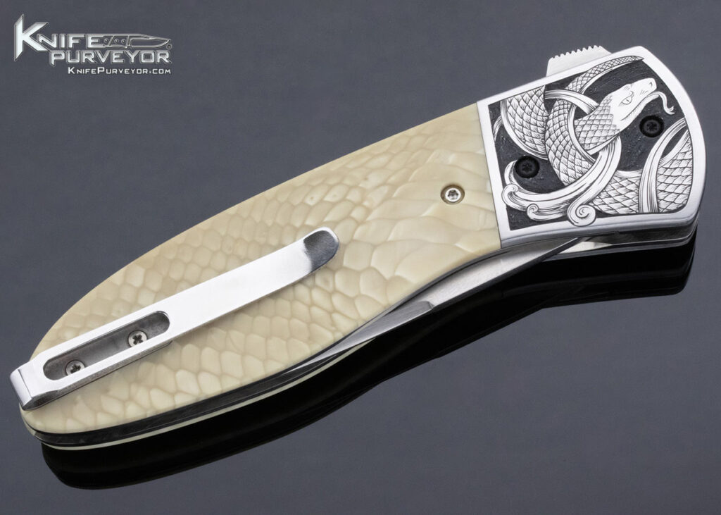 Michael Vagnino Custom Knife Juma Snake Scales Sole Authorship Engraved ...