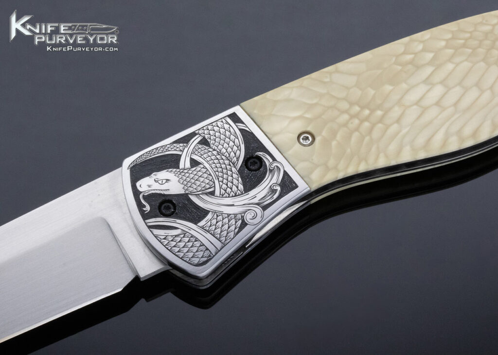 Michael Vagnino Custom Knife Juma Snake Scales Sole Authorship Engraved ...