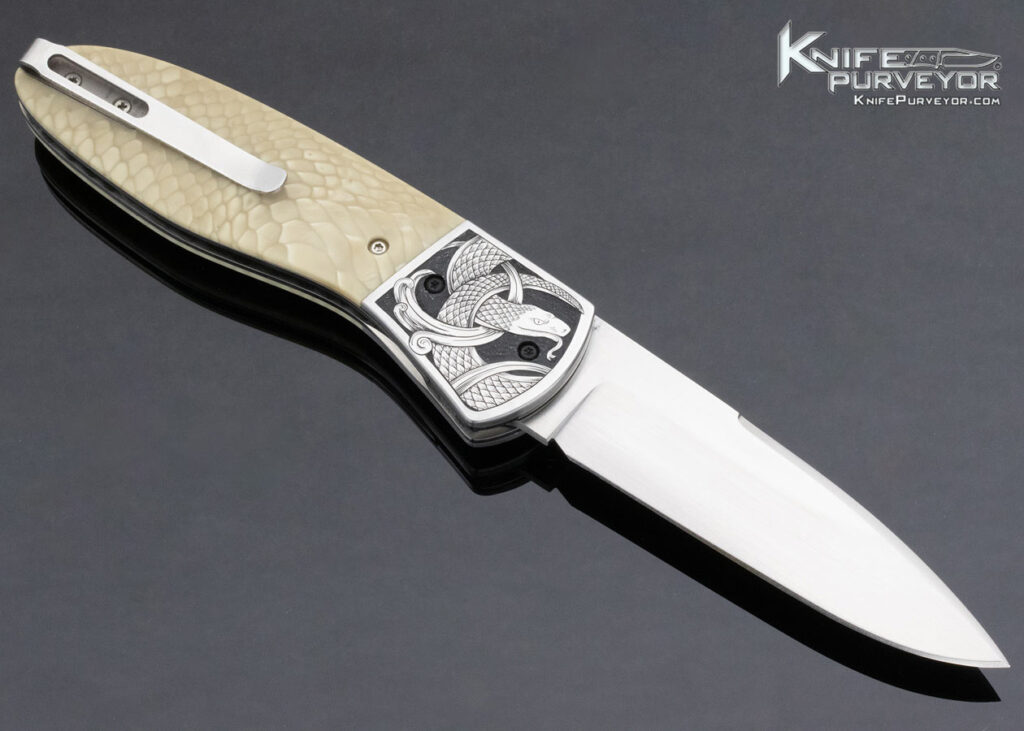 Michael Vagnino Custom Knife Juma Snake Scales Sole Authorship Engraved ...