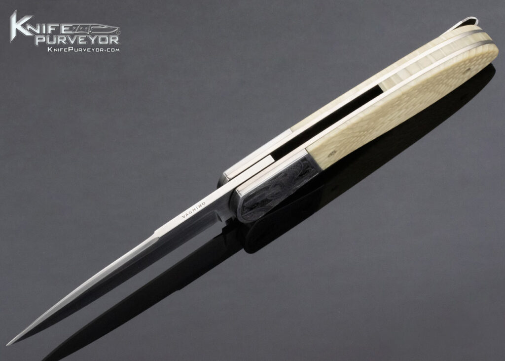 Michael Vagnino Custom Knife Juma Snake Scales Sole Authorship Engraved ...