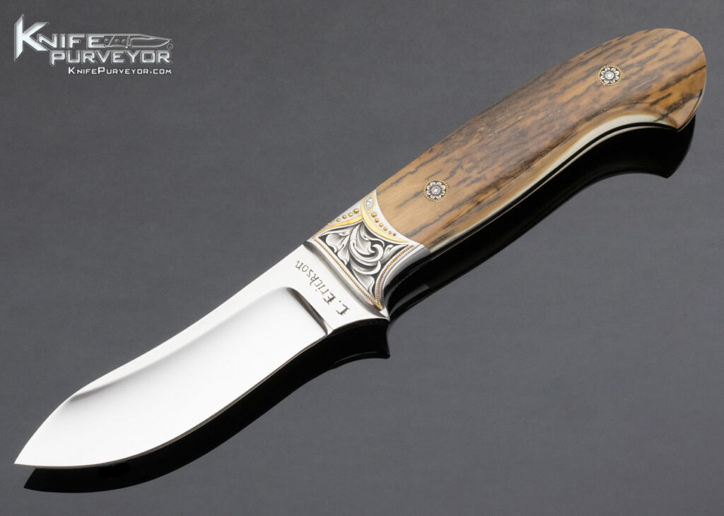 Curt Erickson Custom Knife Mammoth Skinner Engraved by Julie Warenski ...