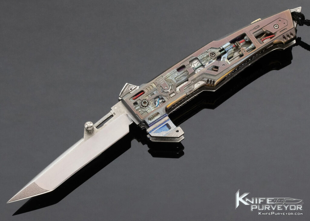 Jose DeBraga Custom Knife Automatic Folding Engraved Lockback - Knife ...