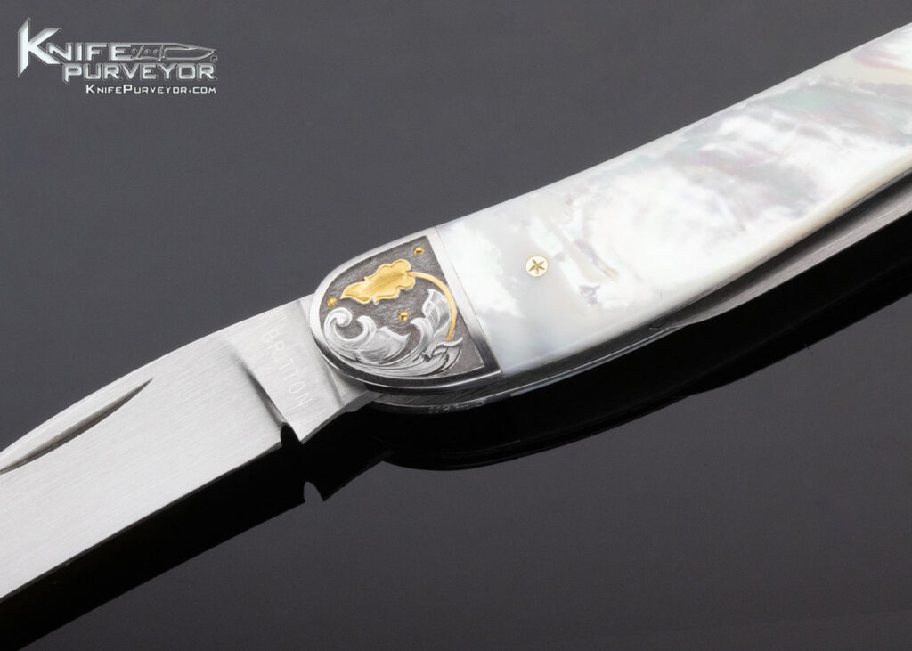 Tim Britton Custom Knife Engraved by Jim Small with 24K gold ...