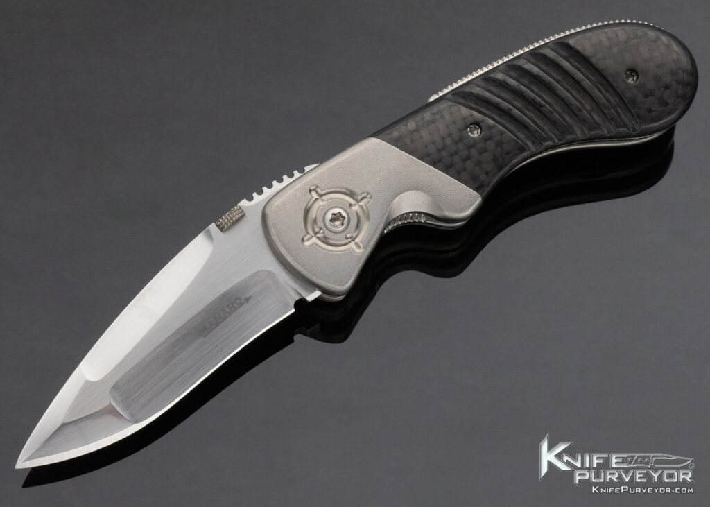Sal Manaro Custom Knife Carbon Fiber Arrow Grind Bullseye Mini Frame ...