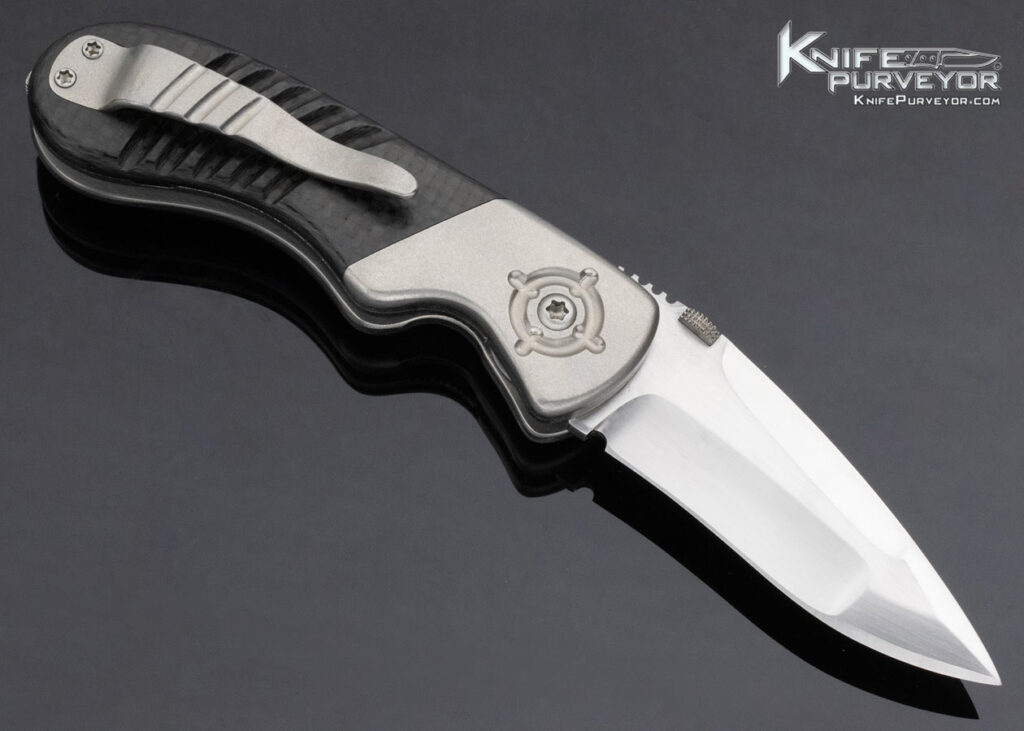 Sal Manaro Custom Knife Carbon Fiber Arrow Grind Bullseye Mini Frame ...