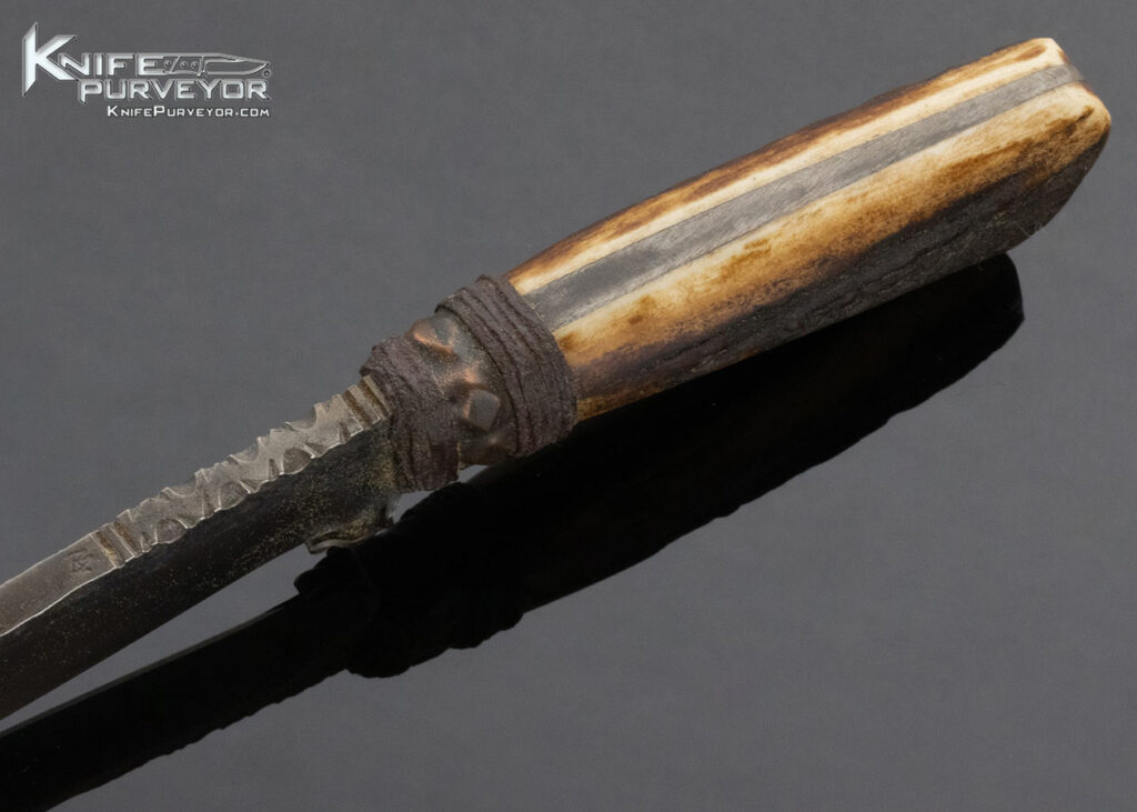 Daniel Winkler Custom Knife Forged Steel Elk Stag Drop Point Hunter ...