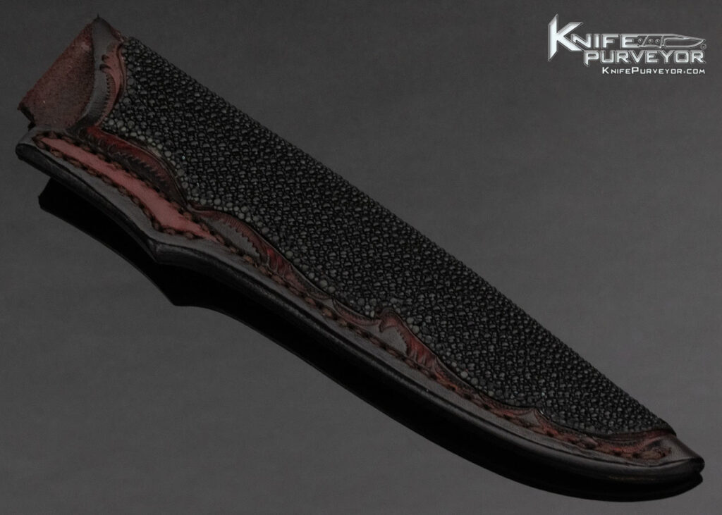 Jerry Rados Custom Knife Turkish Twist Damascus and Mother of Pearl ...