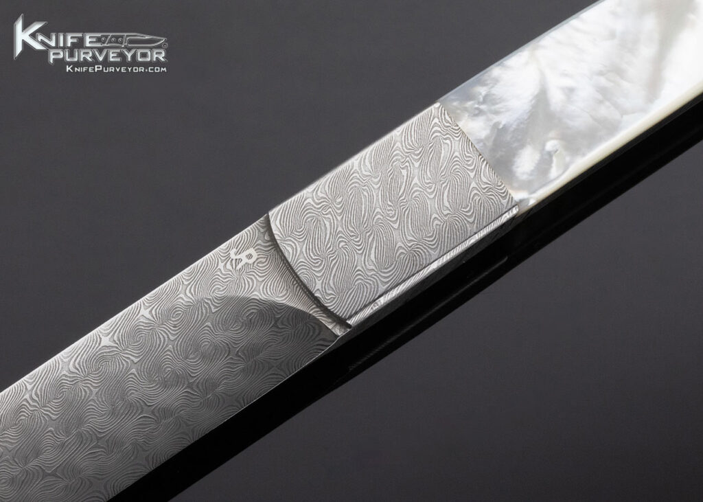 Jerry Rados Custom Knife Turkish Twist Damascus and Mother of Pearl ...