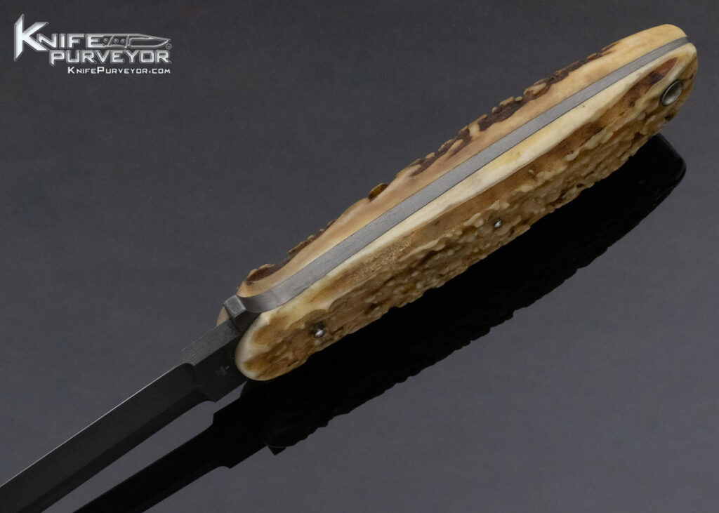 Tony Bose Custom Knife Stag Prototype Fighter Fixed Blade - Knife Purveyor