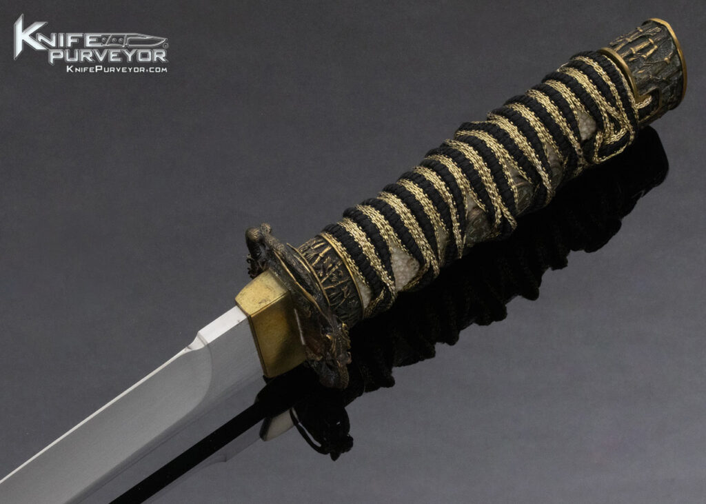 Japanese Style Tanto Bamboo Desert Ironwood Scabbard with Bees Carved ...