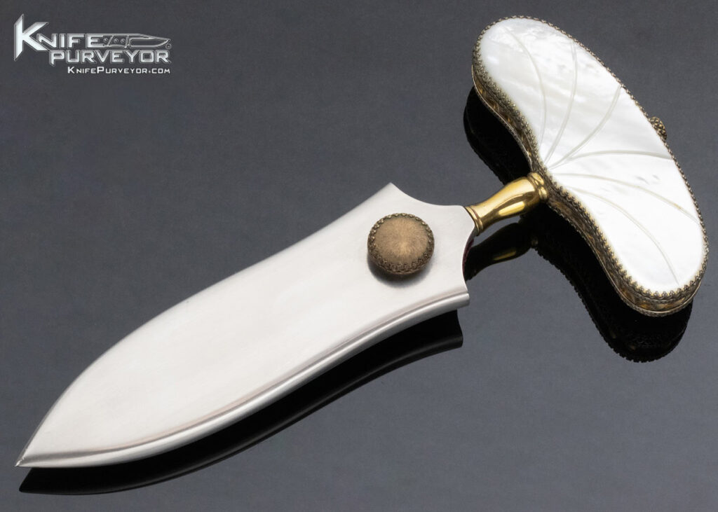 Steven Rapp Custom Knife Fluted Pearl Interframe Push Dagger with ...