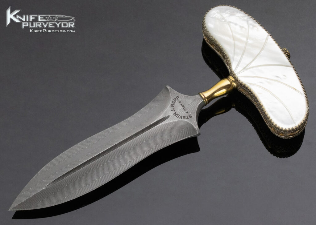 Steven Rapp Custom Knife Fluted Pearl Interframe Push Dagger with ...