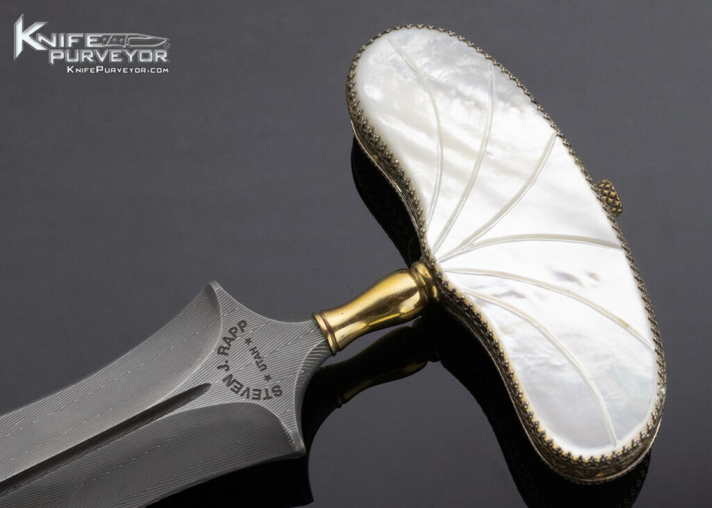 Steven Rapp Custom Knife Fluted Pearl Interframe Push Dagger with ...