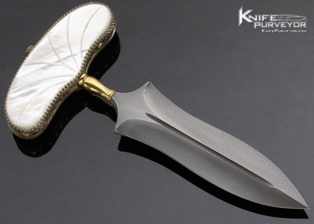 Steven Rapp Custom Knife Fluted Pearl Interframe Push Dagger with ...