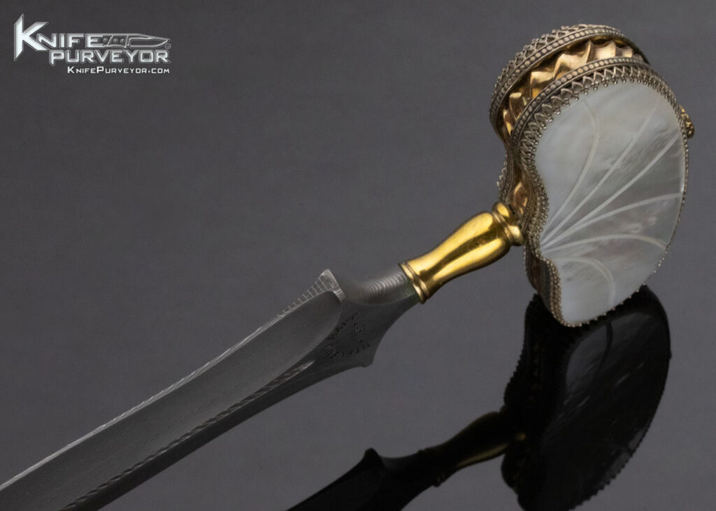 Steven Rapp Custom Knife Fluted Pearl Interframe Push Dagger with ...
