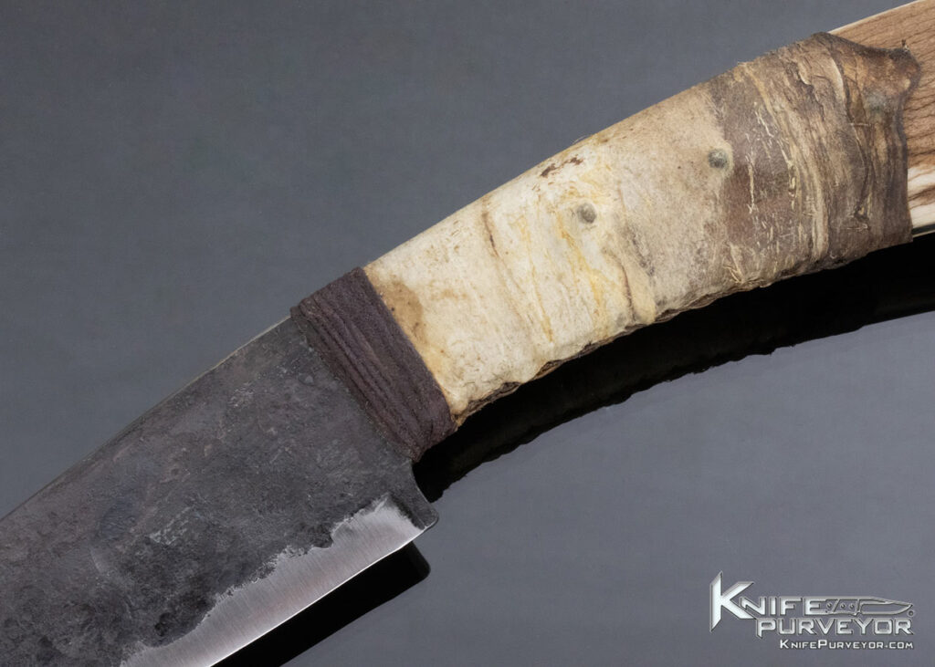 Daniel Winkler Custom Knife Elk Antler Wrapped in Raw Hide Drop Point ...
