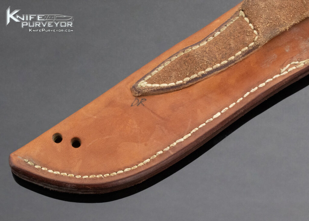 Bob Loveless Custom Knife Ron Skaggs Engraved Green Canvas Micarta Drop ...