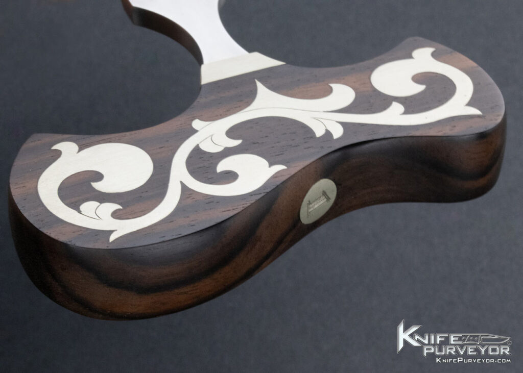 Dan Dagget Custom Knife Desert Ironwood with Silver Inlays Push Dagger ...