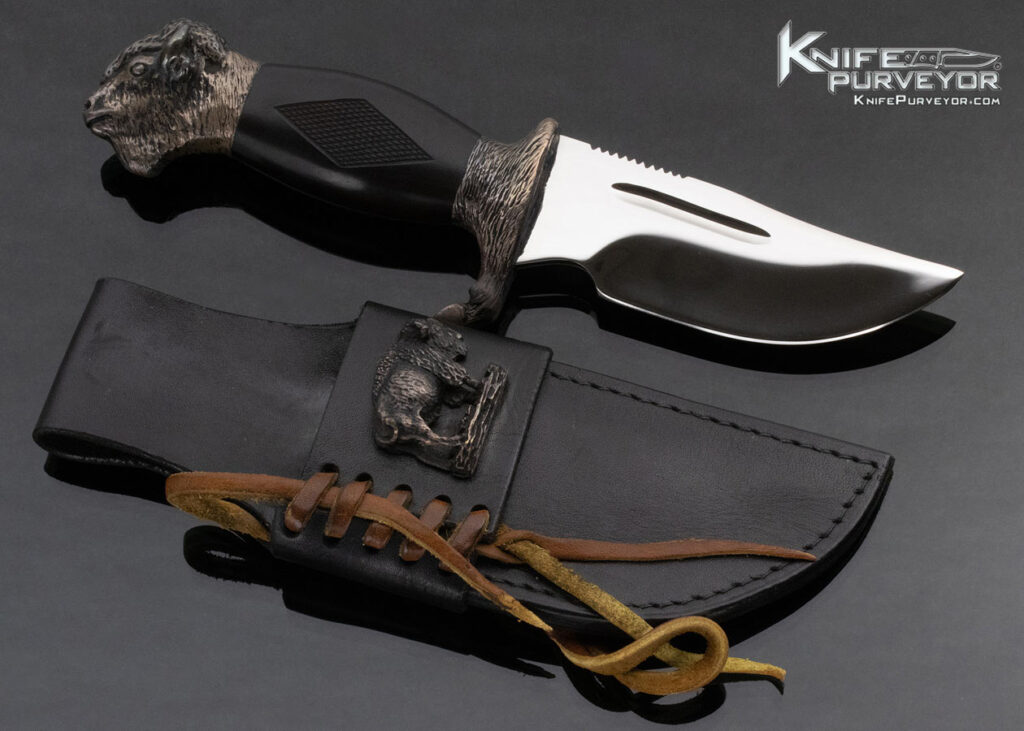 Jim Pugh Custom Knife Buffalo Skinner with Sheath - Knife Purveyor