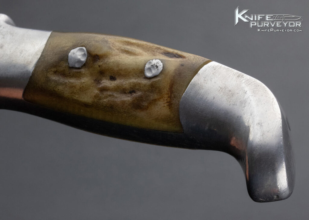 Rudy Ruana Custom Knife M Stamped Elk Horn Forged Hunter - Knife Purveyor