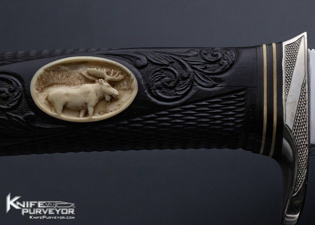 Randall Custom Knife 12-6 with Stainless Blade Carved and Engraved by T ...