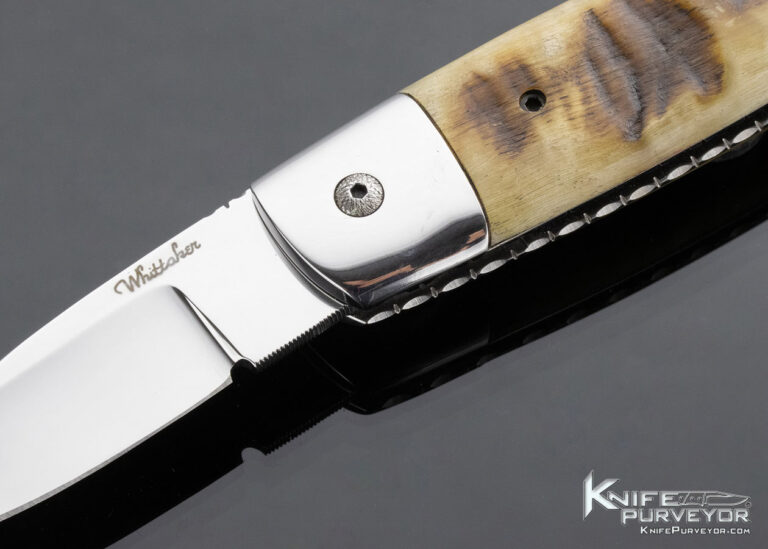 Wayne Whittaker Custom Knife Sheep Horn Scale Release Automatic - Knife ...