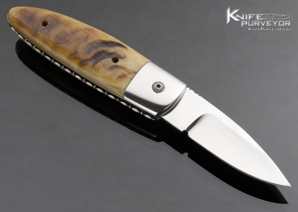 Wayne Whittaker Custom Knife Sheep Horn Scale Release Automatic - Knife ...