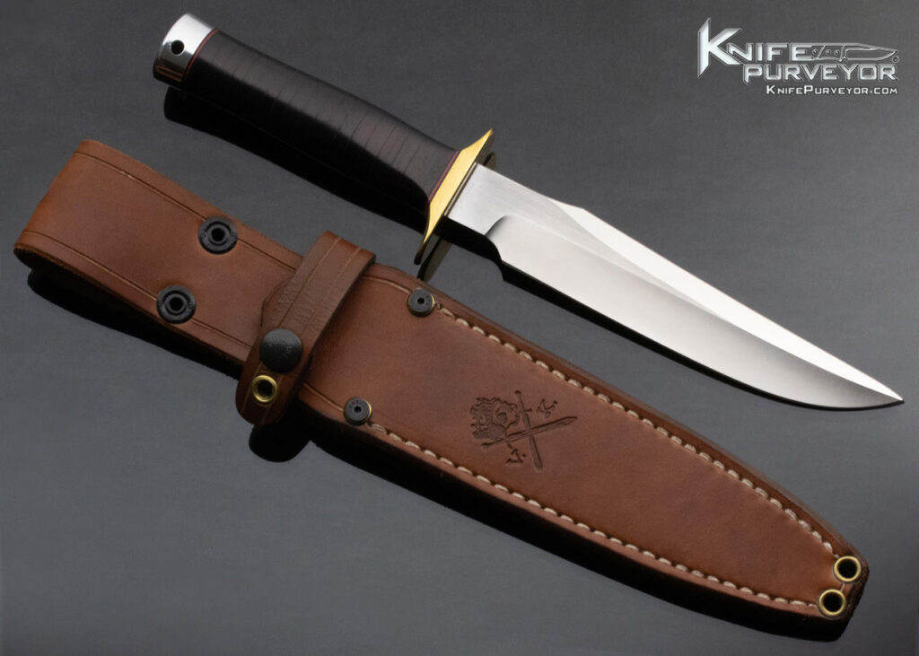 Matt Martin Custom Knife Vehement Knives Black Stacked Leather 3V ...