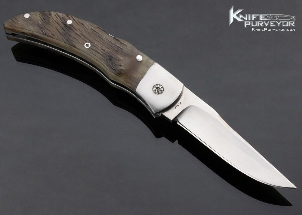 Murray Sterling Custom Knife Ram's Horn Lockback Release Automatic ...