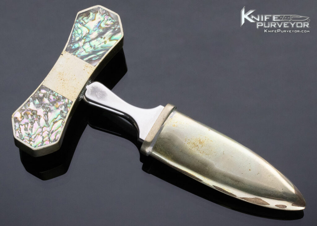 Oleson Custom Knife Abalone Push Dagger - Knife Purveyor