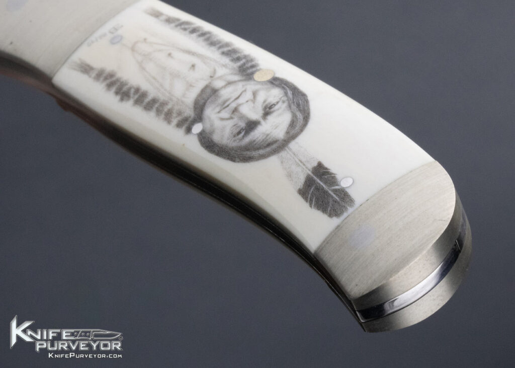 Jess Horn Custom Knife Bob Engnath Scrimshawed Interchangeable Bladed ...