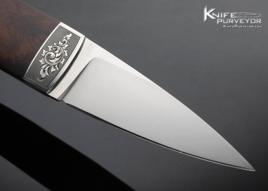 Steve Hoel Custom Knife Desert Ironwood Dagger Engraved by Lynton ...