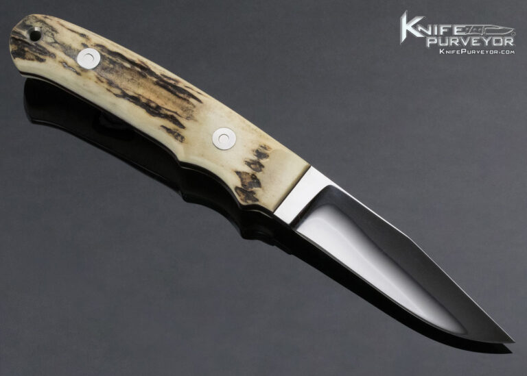Bob Loveless Custom Knife Improved Handle Stag Utility - Knife Purveyor