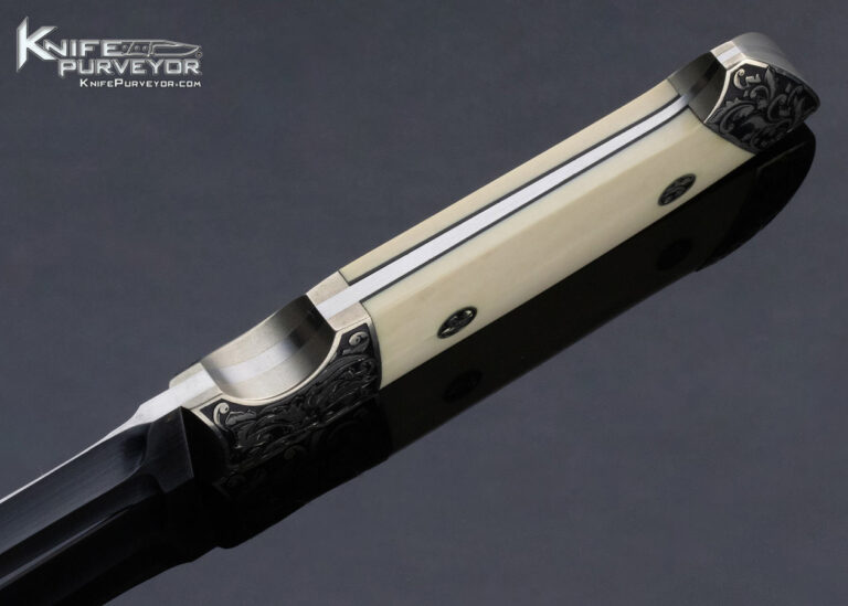 Jim Hammond Custom Knife Michael Collins Engraved Mammoth Fighter ...