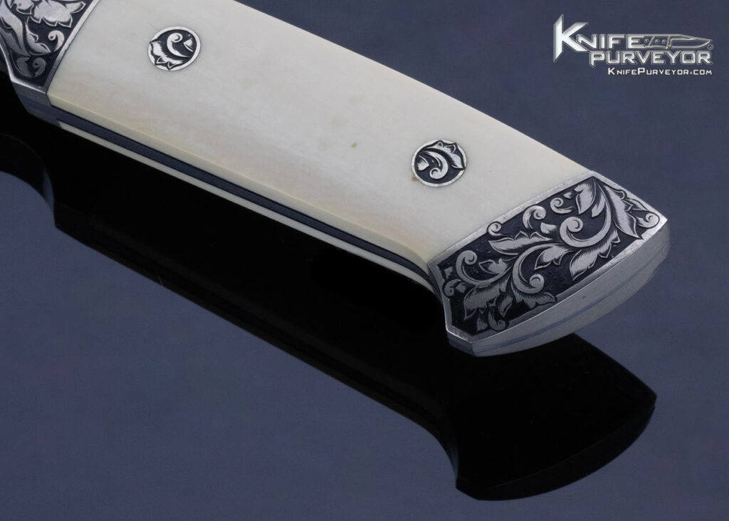 Jim Hammond Custom Knife Michael Collins Engraved Mammoth Fighter ...