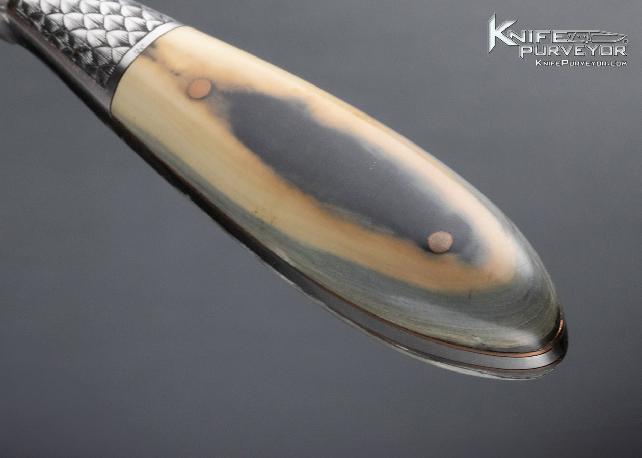 Joe Keeslar ABS Custom Knife Hand Forged 1080 Integral Brute de Forge Bolster with Sheath ...