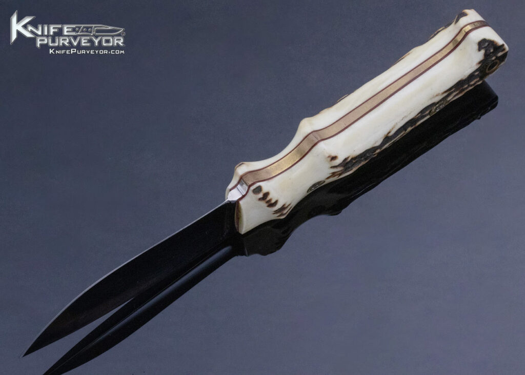Bob Loveless Custom Knife Brass Wrapped Lawndale Improved Handle Stag ...